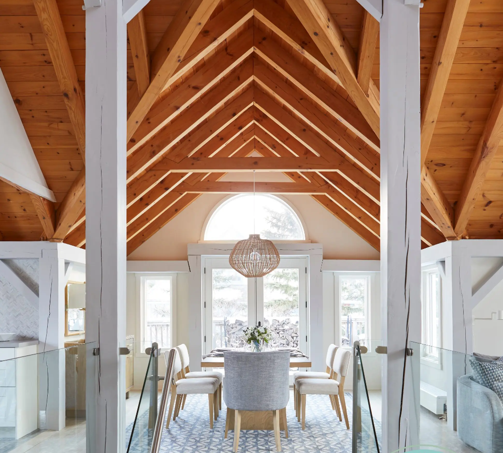 Modern Timber Frame House Plans - Warmth of Wood and Contemporary Feel